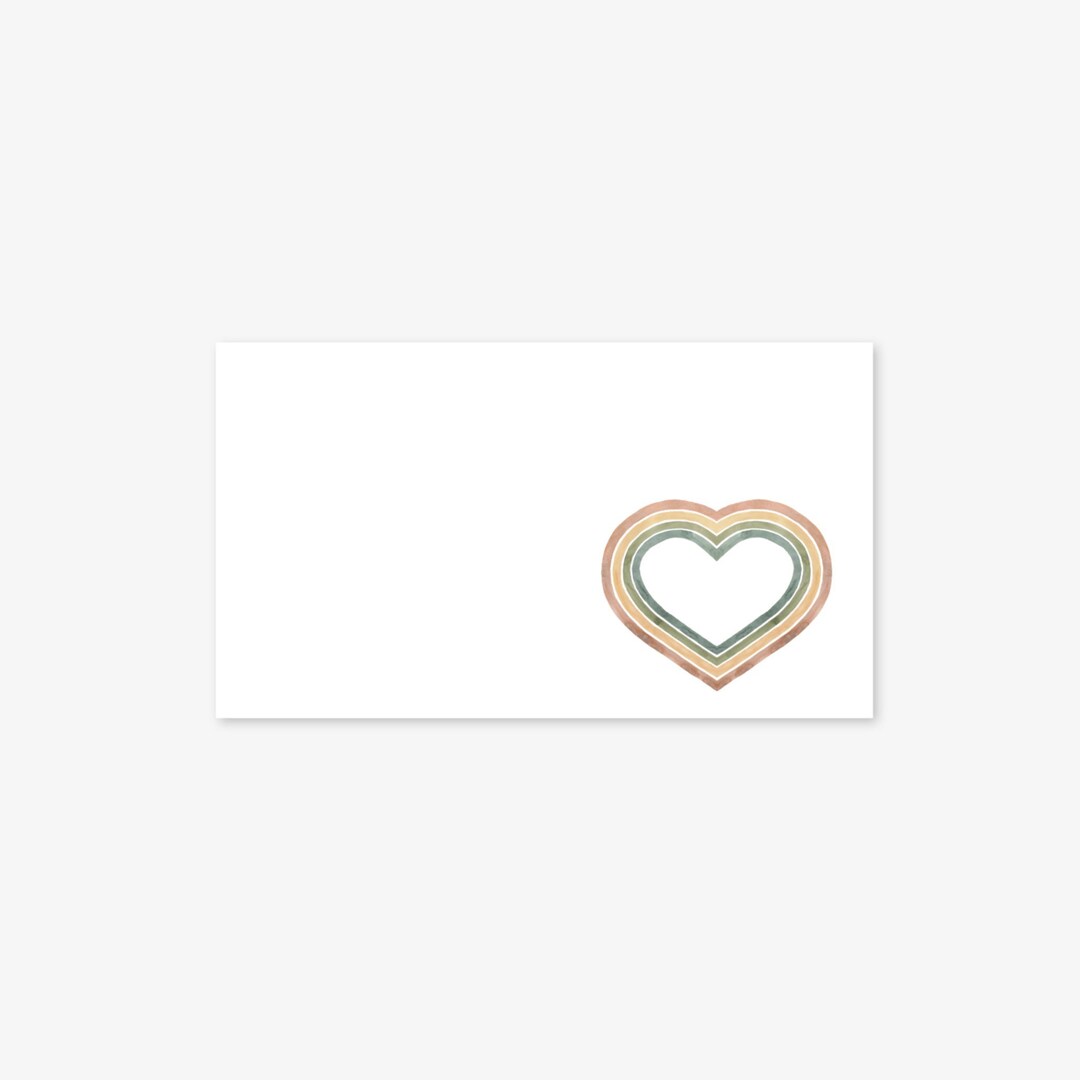Mini Cards: Rainbow Hearts - Etsy