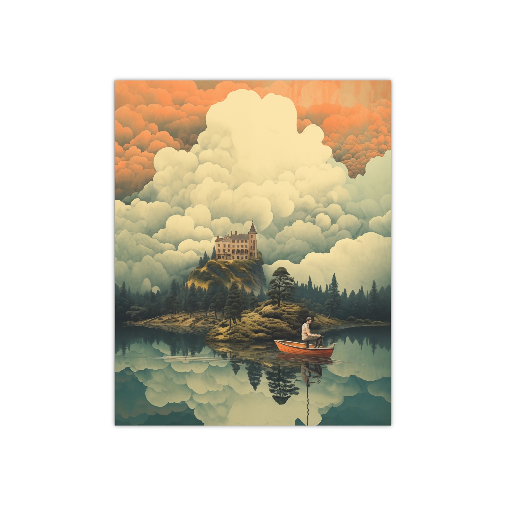 Escapism Art Satin Posters, Eye-catching Wall Decor Print, Imaginative ...