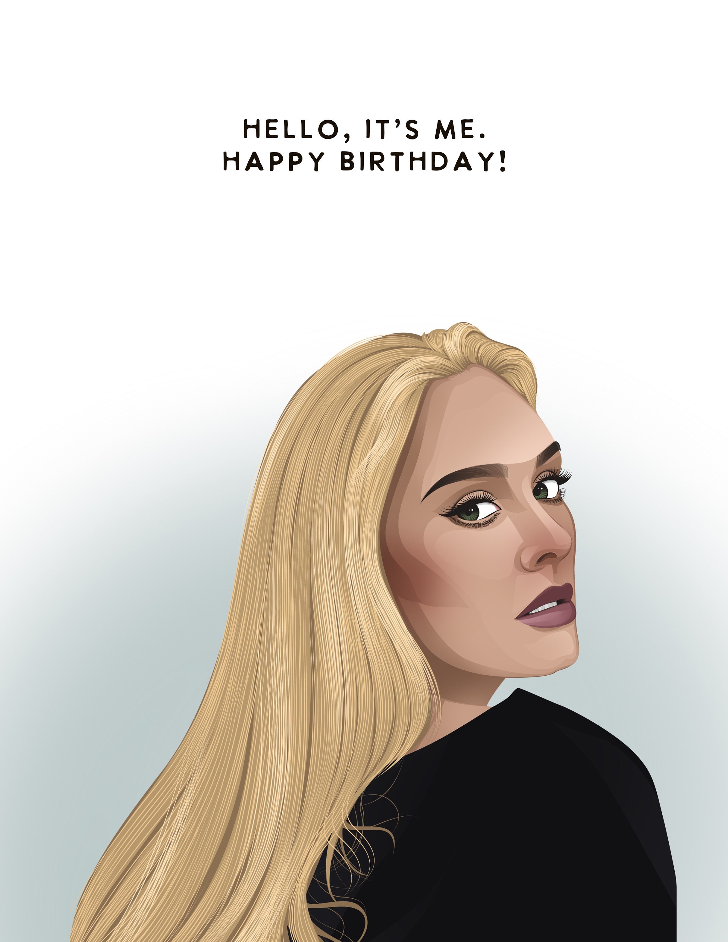 Hello It's Me Adele's Birthday Greeting Card - Etsy
