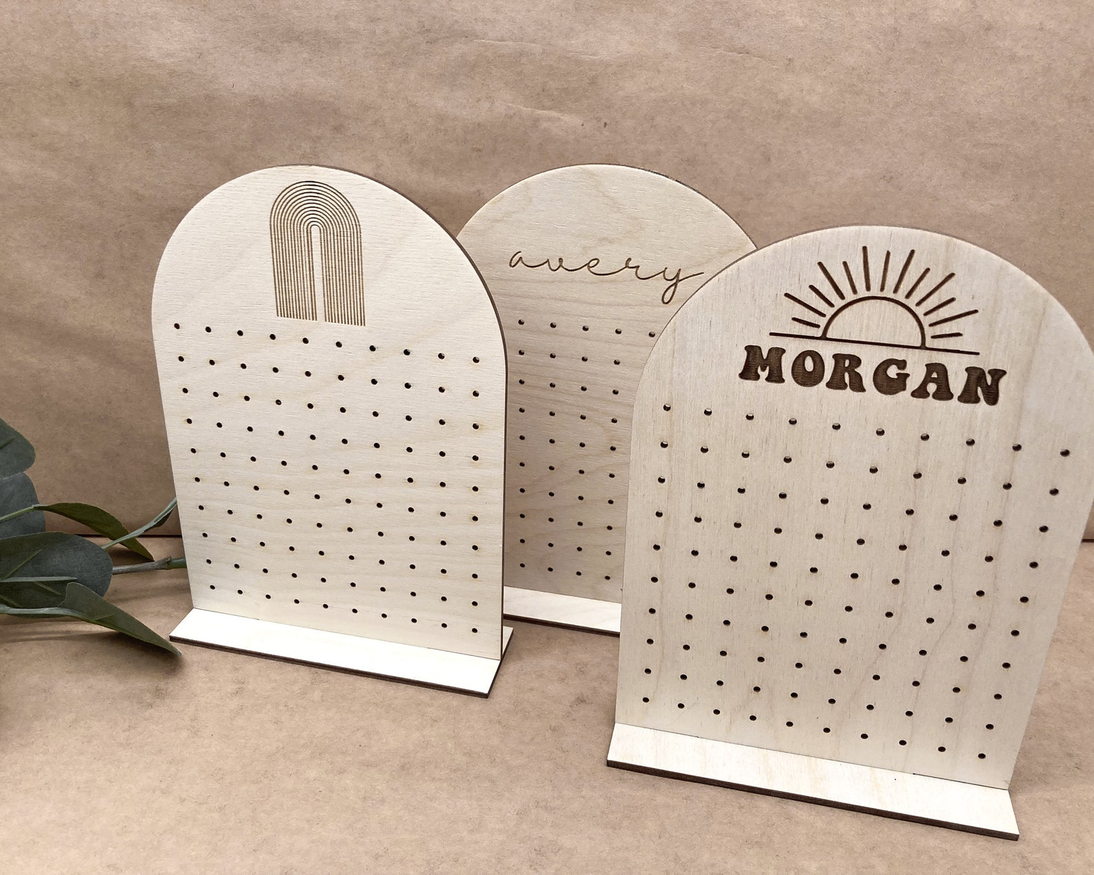 Personalized Earring Holder for Girls Wooden Earring Stand - Etsy