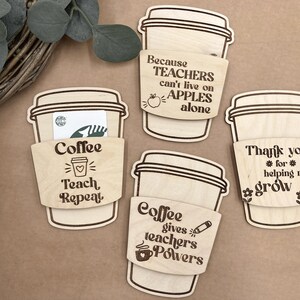 Teacher Gift Card Holder Coffee Gift Card Holder Teacher Appreciation ...