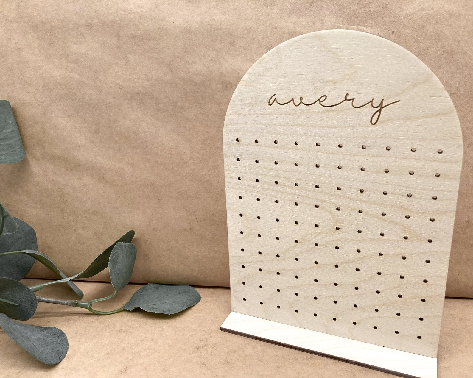 Personalized Earring Holder for Girls Wooden Earring Stand Boho Earring ...