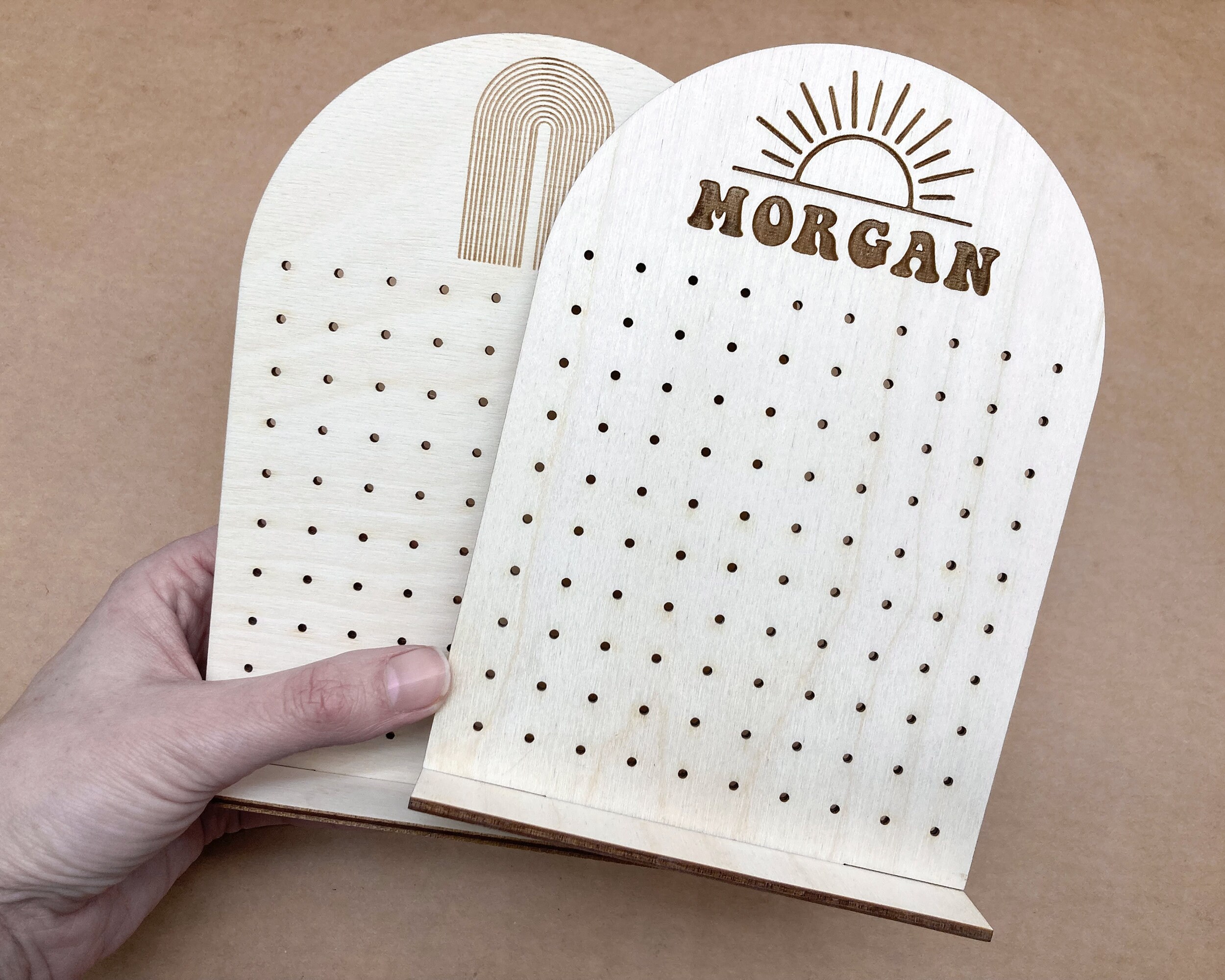 Personalized Earring Holder for Girls Wooden Earring Stand Boho Earring ...