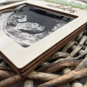 Personalized Magnetic Ultrasound Picture Frame Birth Announcement Sign ...