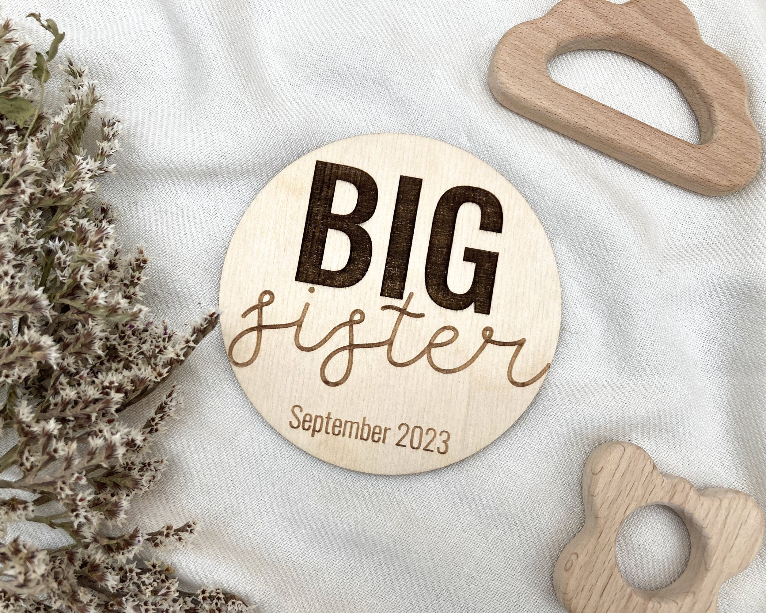 Big Sister Birth Announcement Big Brother Announcement Sign for Sibling ...