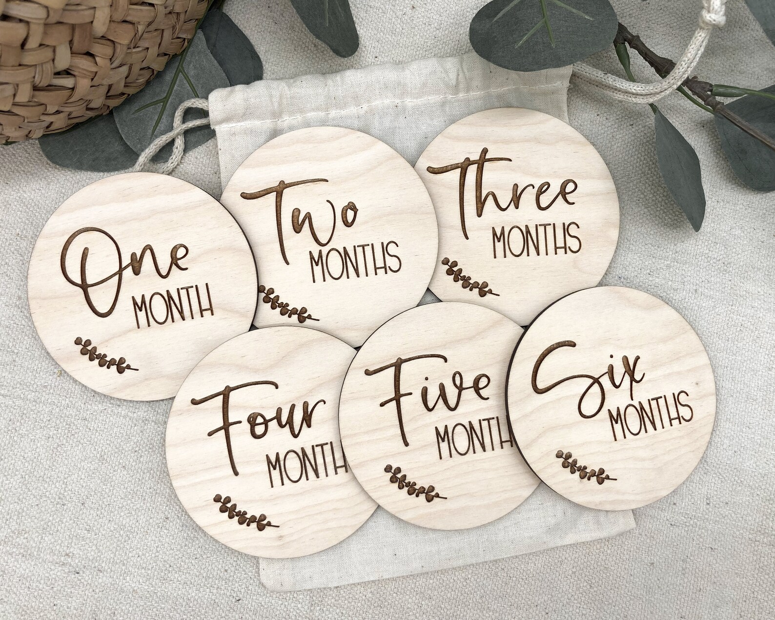Baby Monthly Milestone Wooden Milestone Milestone Card Pregnancy Baby ...