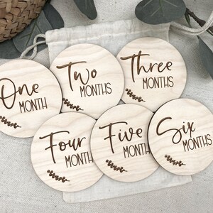 Baby Monthly Milestone Wooden Milestone Milestone Card Pregnancy Baby ...