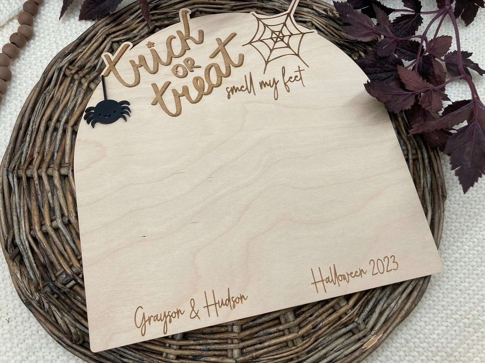 DIY Halloween Footprint Sign Painted Footprint Sign Baby's First ...