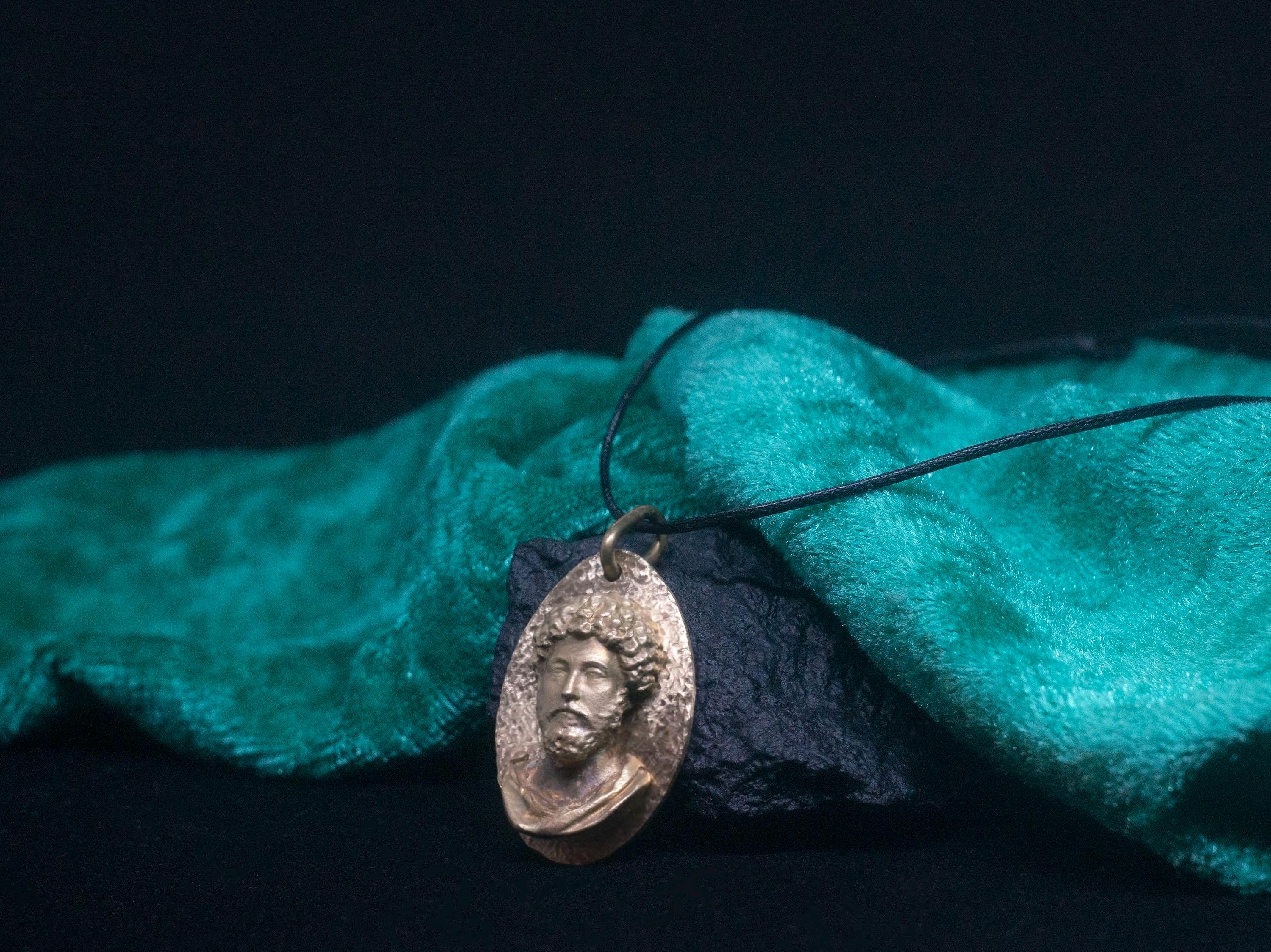 Marcus Aurelius Philosopher Pendant, Stoic Philosophy Necklace, Roman ...