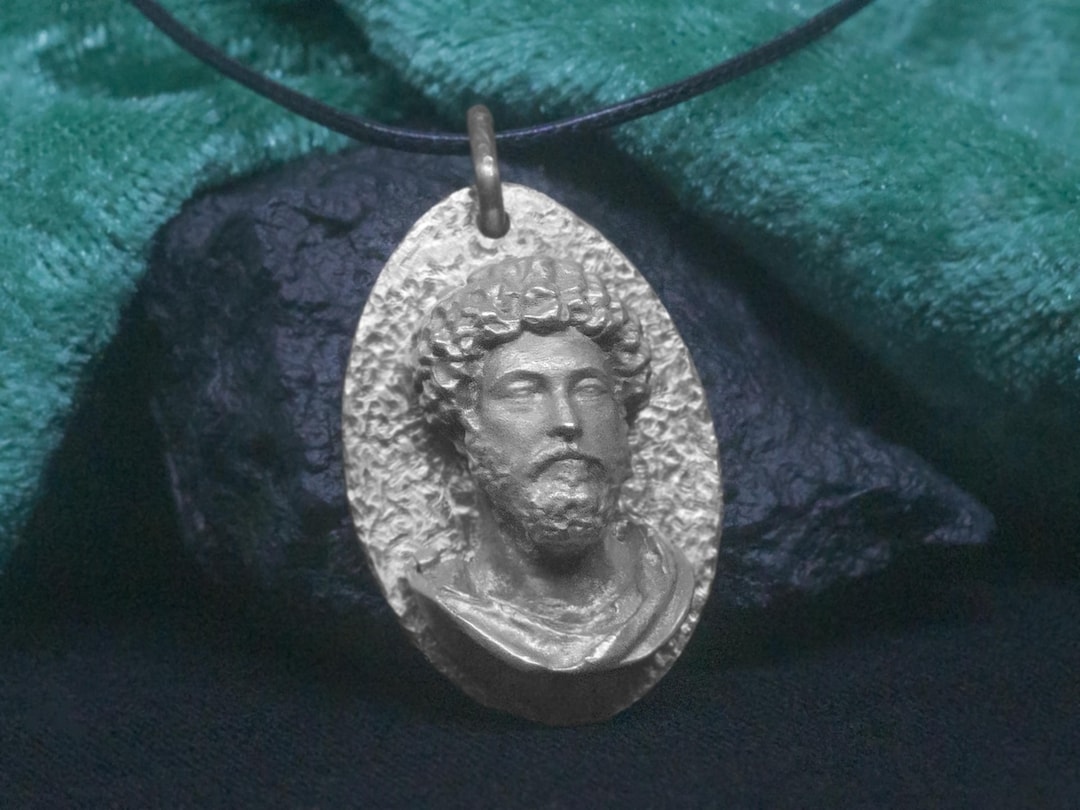 Marcus Aurelius Philosopher Pendant, Stoic Philosophy Necklace, Roman ...