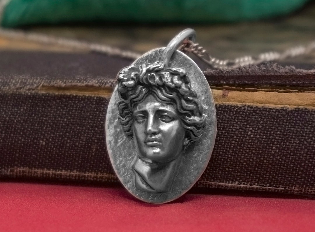 Apollo Silver Necklace, Apollo Pendant, Ancient Greek God Jewelry, Gift ...