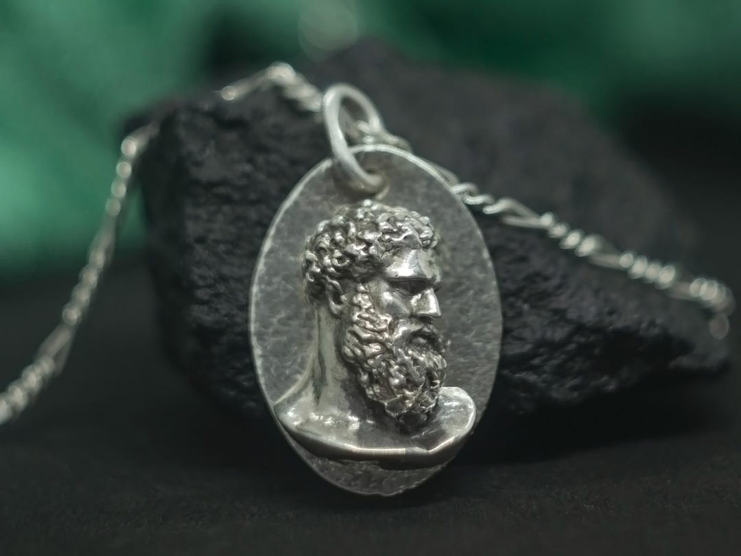 Heracles Sterling Silver Pendant | Hercules Greek Mythology Charm ...