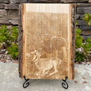 Hunting Memorial Engraving Custom Design Personalized Photo on Wood ...