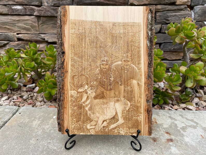 Hunting Memorial Engraving Custom Design Personalized Photo on Wood ...