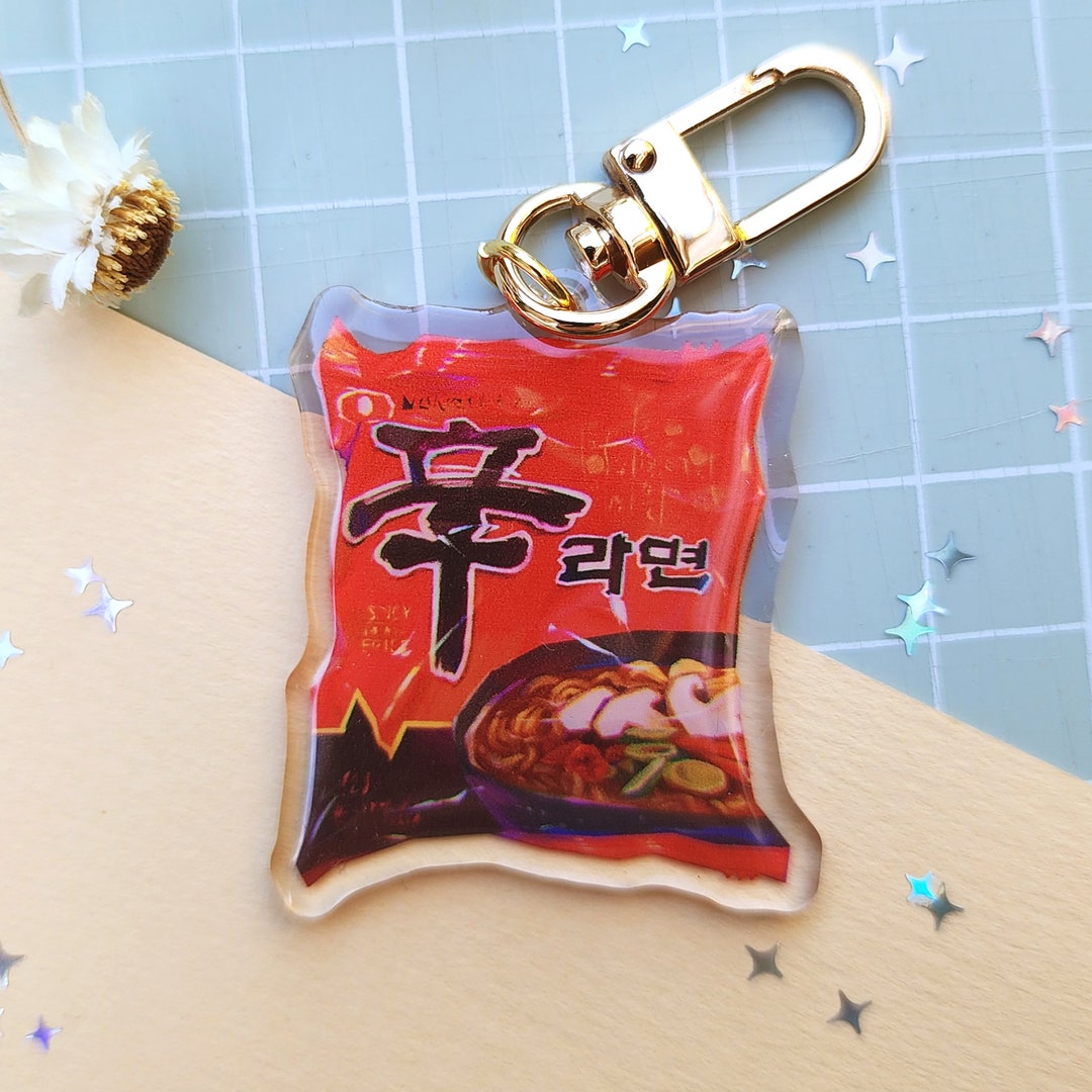 Shin Ramyun Acrylic Keychain Acrylic Charm Asian Food Charms - Etsy