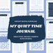 My Quiet Time Journal Template — Printable Prayer, Bible Study ...