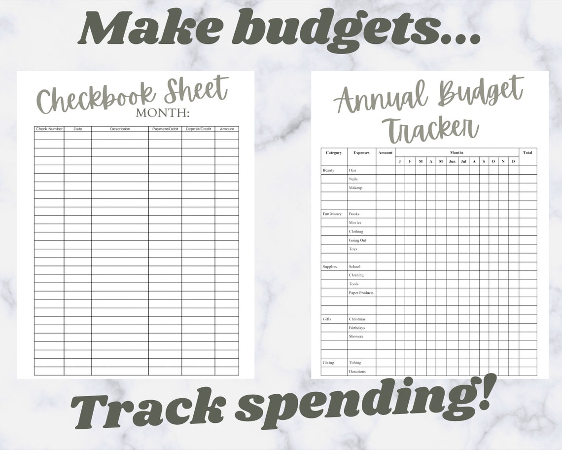 Finance Binder Printable — Complete 40 Set Personal Finance Journal - Etsy