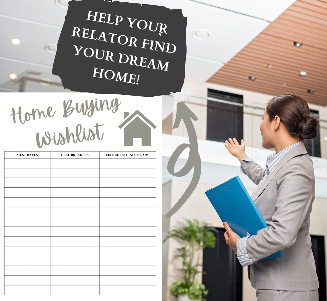 Home Wishlist Printable — House Checklist Instant Downloadable ...