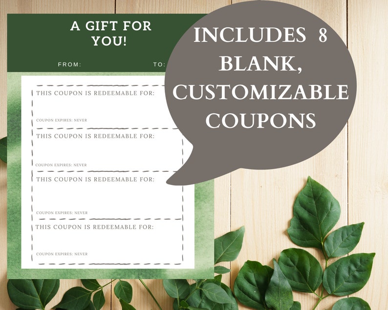 100 Husband Coupons — 92 Vouchers With 8 Blank Customizable Coupons ...