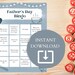 Father’s Day Bingo Party Game — 8 Printable Bingo Sheets With Unique ...