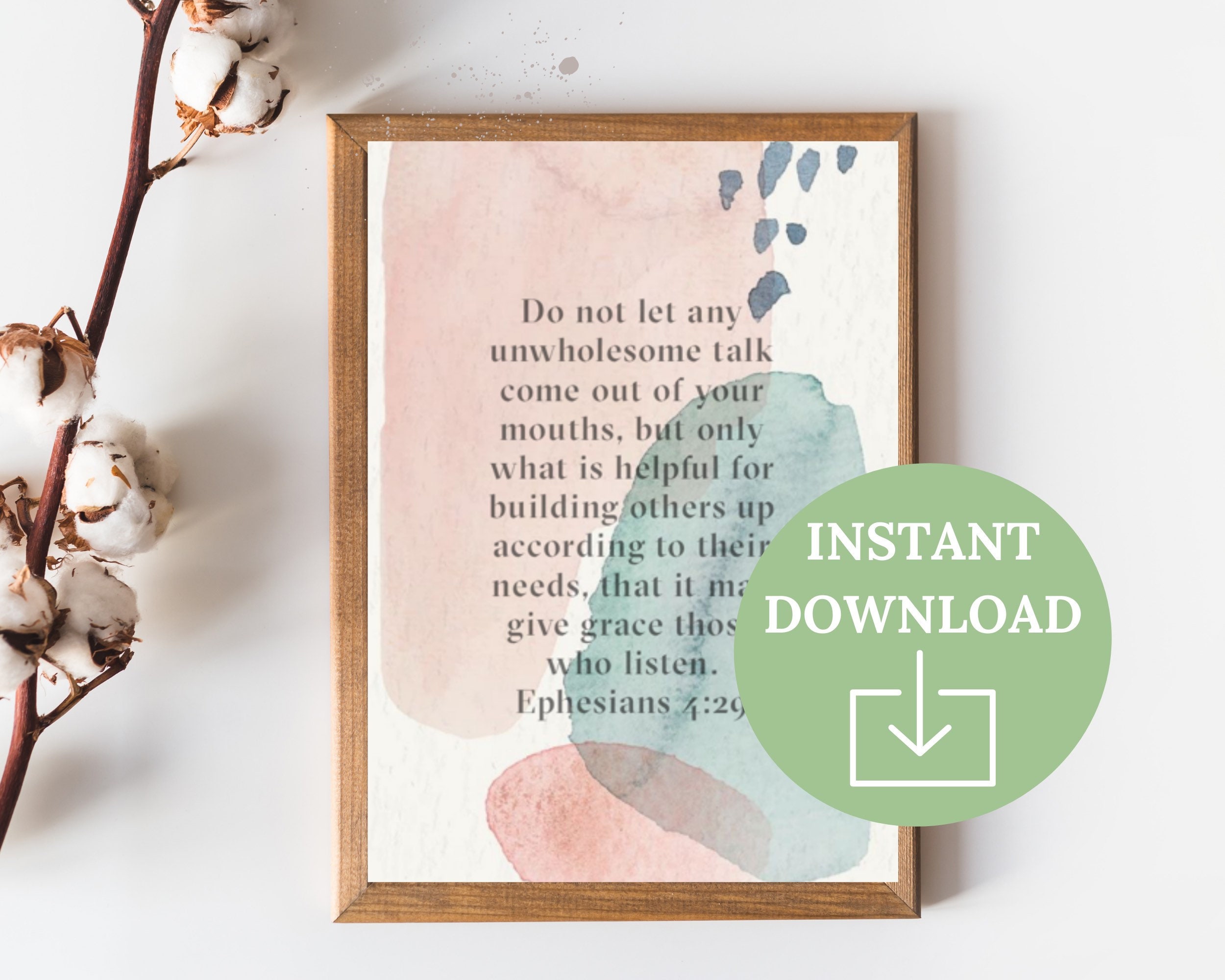 Ephesians 4:29 Digital Print for Office or Home Digital Download - Etsy