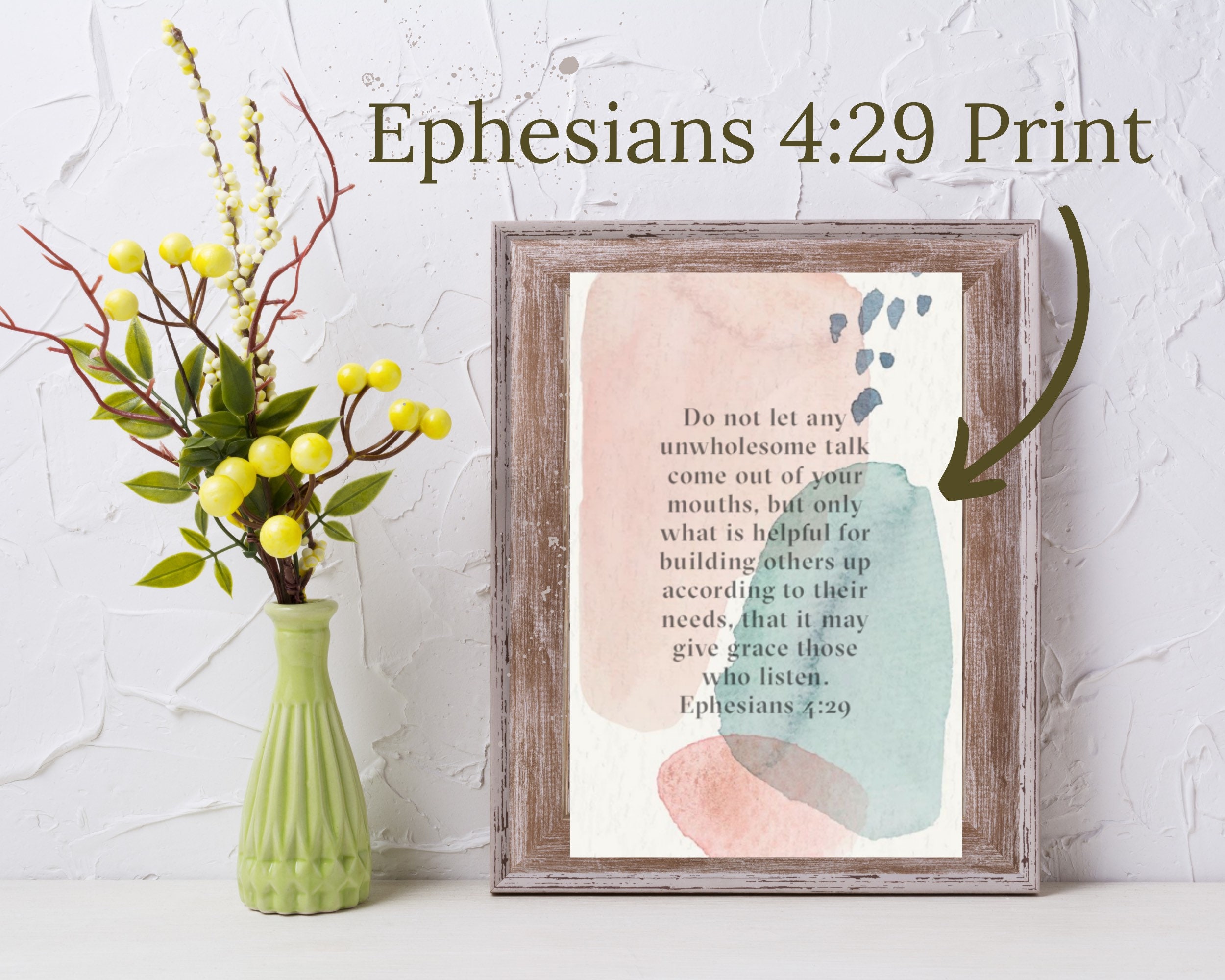 Ephesians 4:29 Digital Print for Office or Home - Digital Download - Etsy