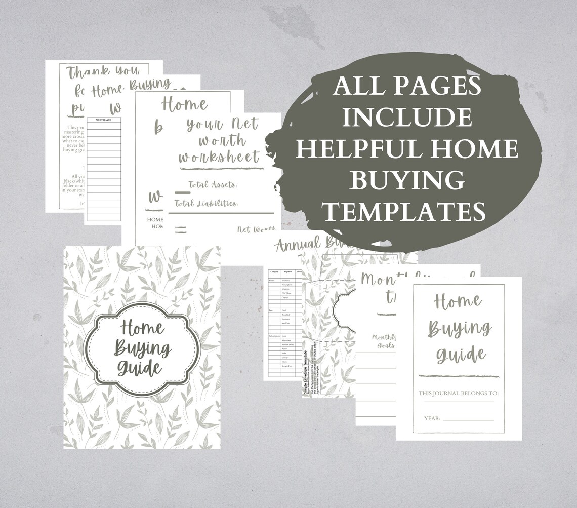 Home Buying Printable Guide — Home Ownership Instant Downloadable ...