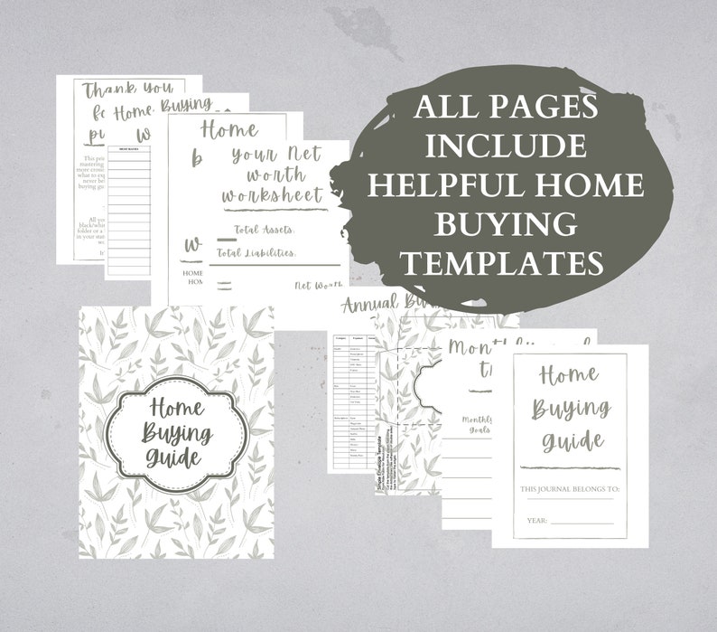 Home Buying Printable Guide — Home Ownership Instant Downloadable ...