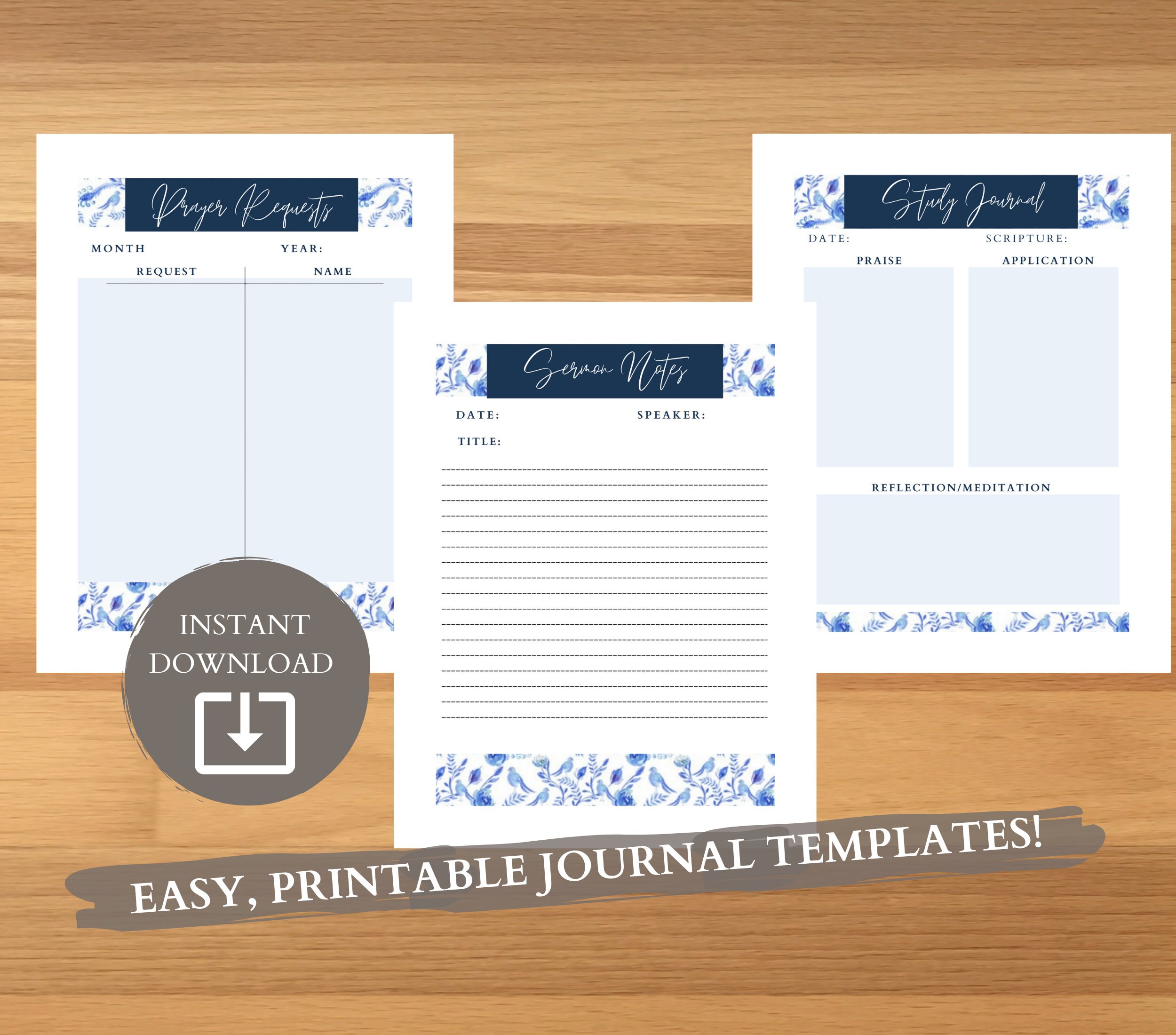 My Quiet Time Journal Template — Printable Prayer, Bible Study ...