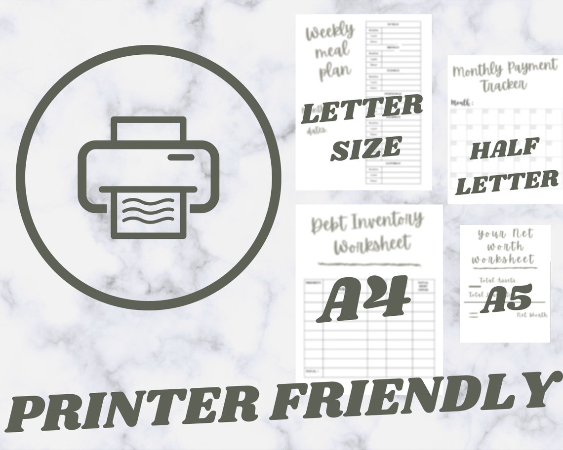 Finance Binder Printable — Complete 40 Set Personal Finance Journal - Etsy