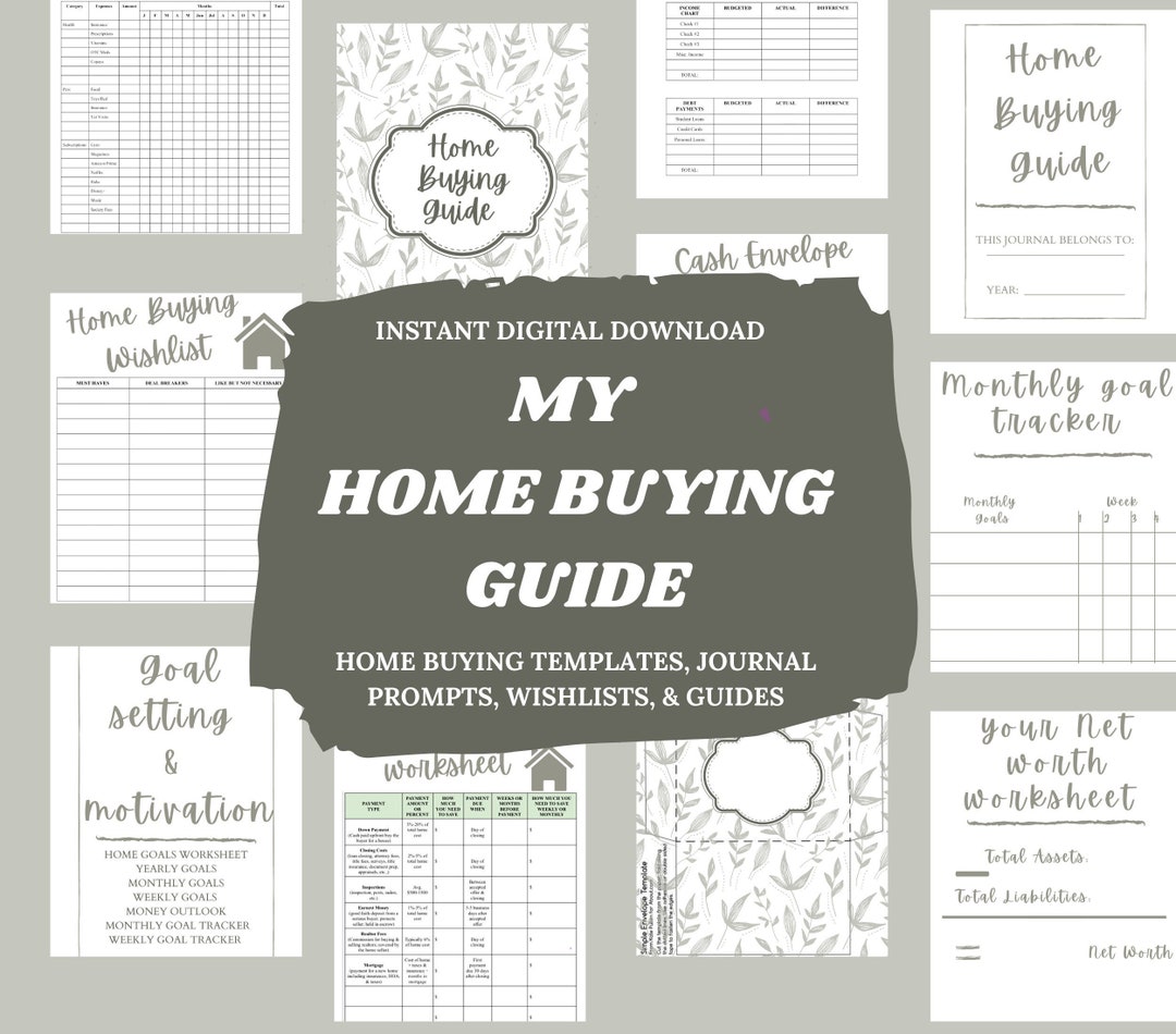 Home Buying Printable Guide — Home Ownership Instant Downloadable ...