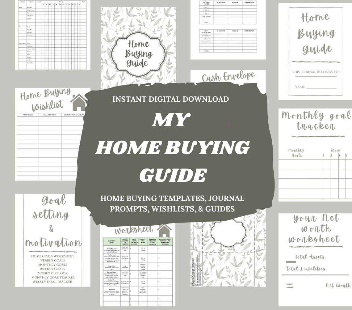Home Buying Printable Guide — Home Ownership Instant Downloadable ...