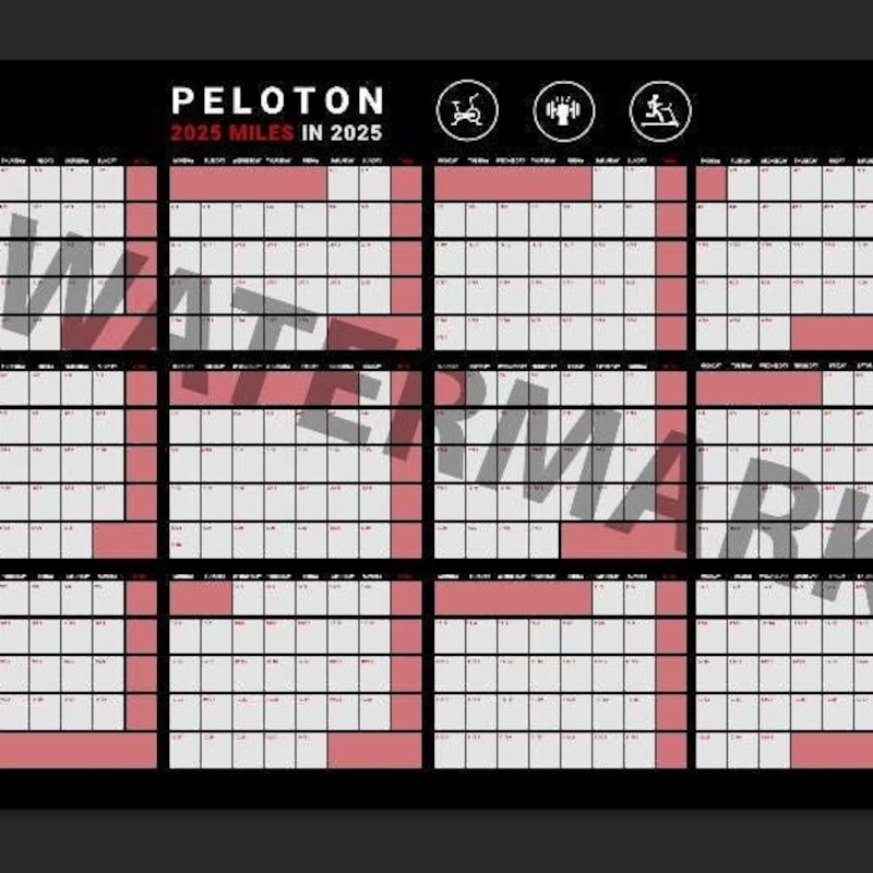 Peloton 2025 Tracker Calendar - Etsy Australia
