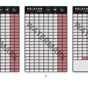 2024 Miles in 2024 Workout Tracker Bike, Strength, Tread Logos 11x17, 3 ...