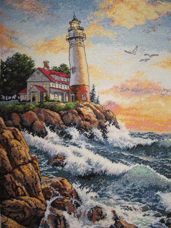 11x17 Rocky Point Lighthouse Dimensions Gold | Etsy