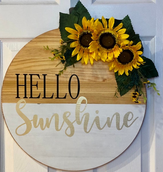 Home Décor Home & Living Wreaths & Door Hangers Wooden Sunshine Door ...
