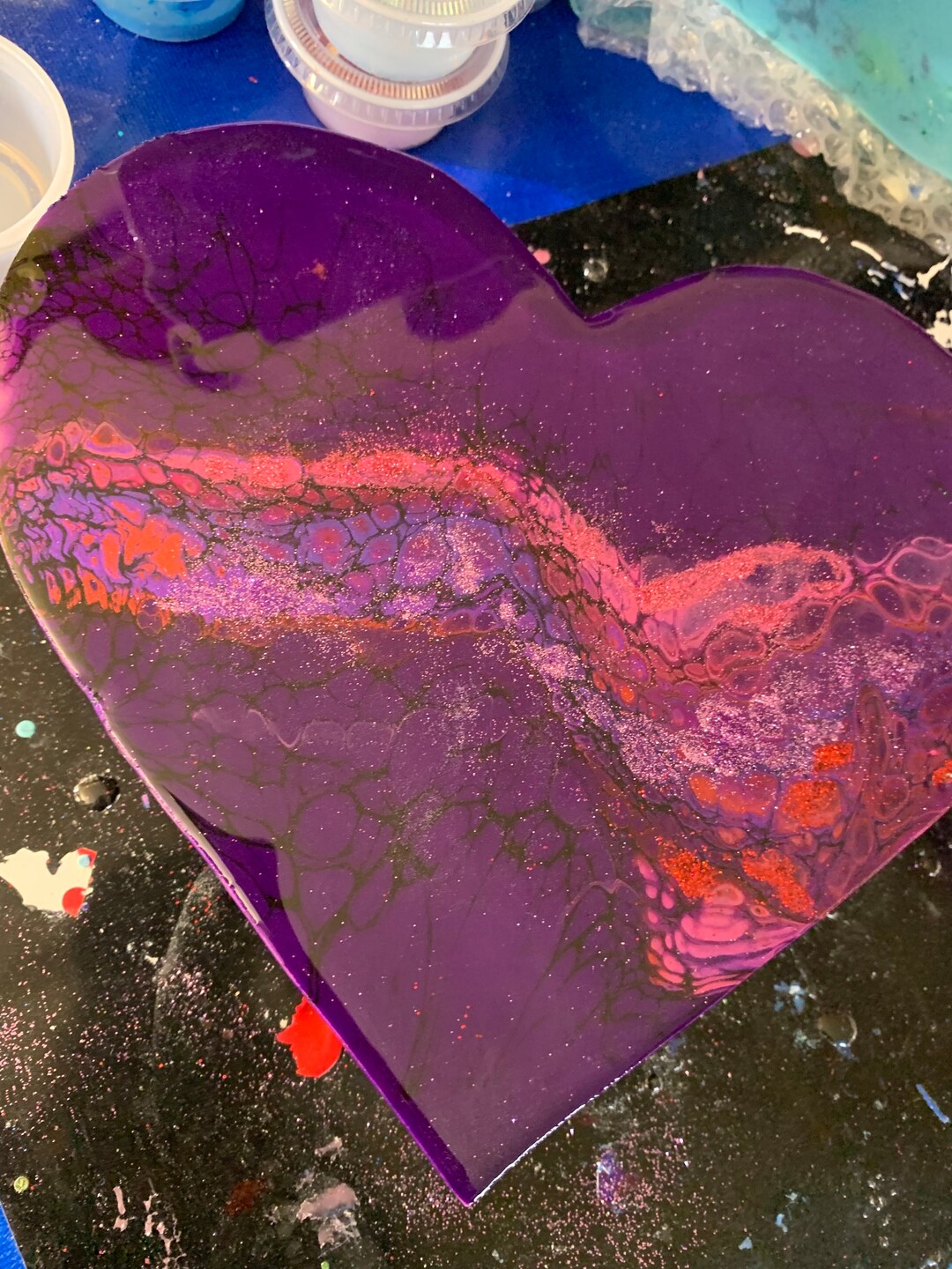 8x8 Purple Heart Swipe - Etsy