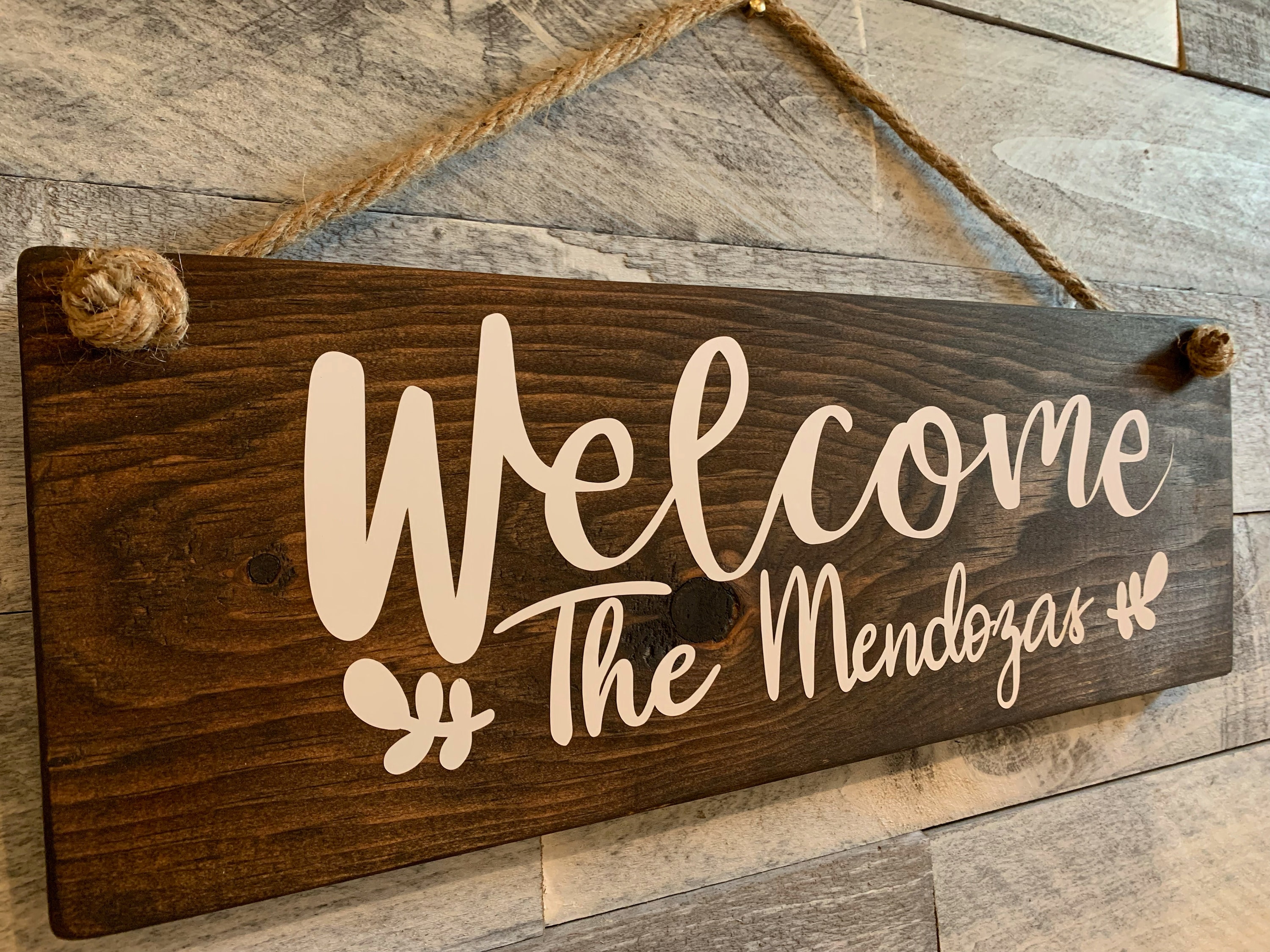 Customized Wooden Welcome Sign Rustic Torched Custom - Etsy