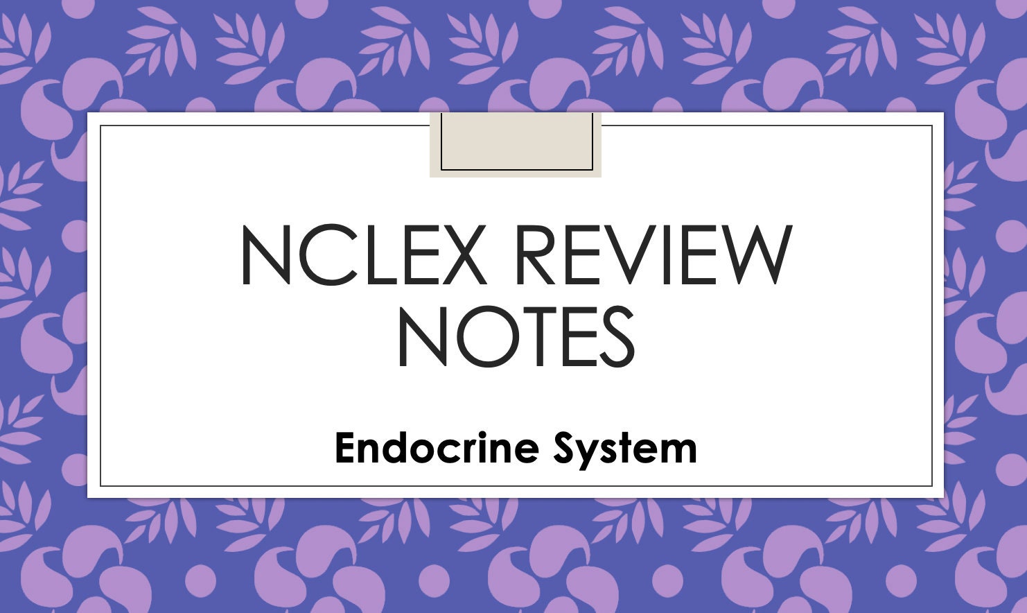 NCLEX - Endocrine System - Etsy