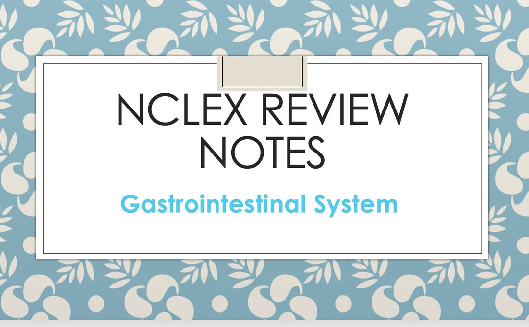 NCLEX- Gastrointestinal Review Notes - Etsy