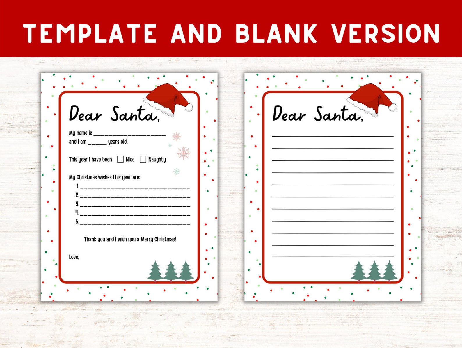 Letter to Santa, Dear Santa, Kids Santa Printable, Letter to Santa ...