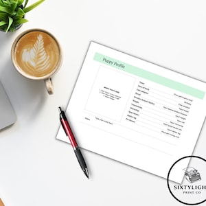 Puppy Planner Template, Puppy Planning, Puppy Template, Puppy Profile ...