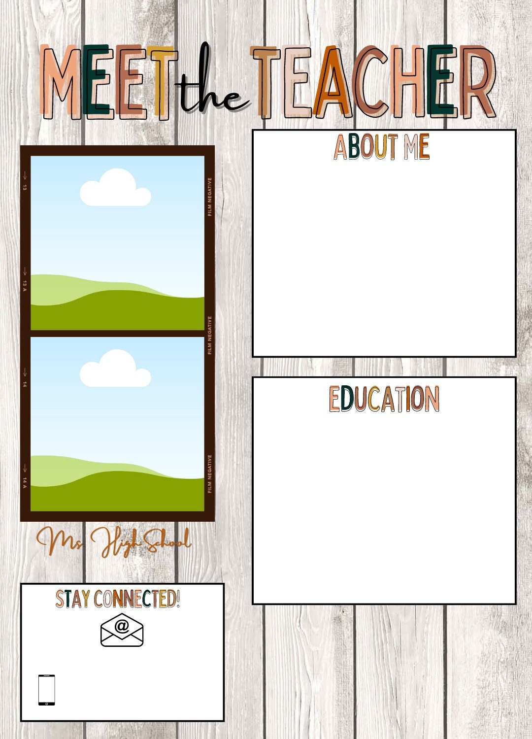 Meet the Teacher Template [editable CANVA Template] - Etsy