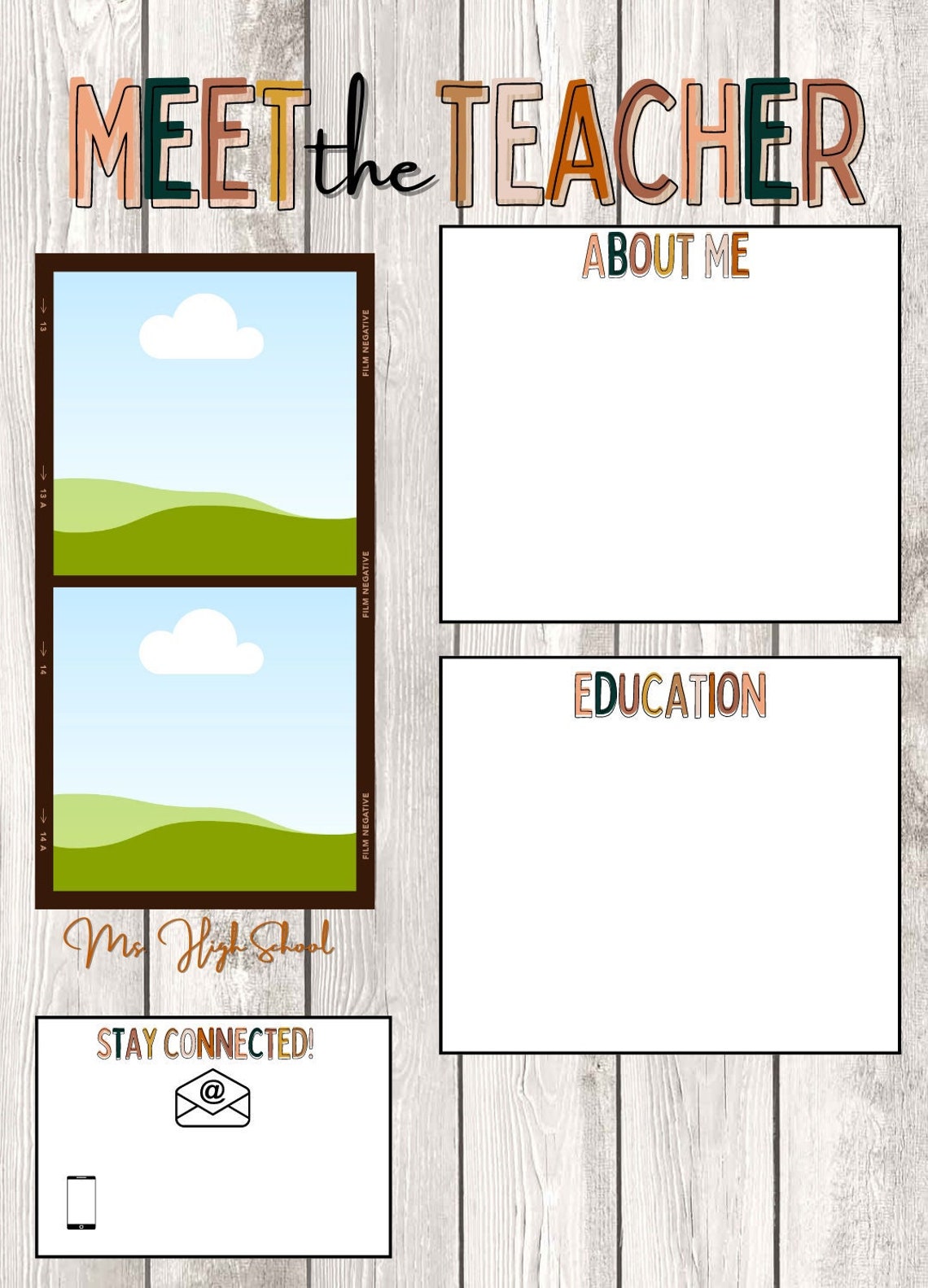 Meet the Teacher Template [editable CANVA Template] - Etsy