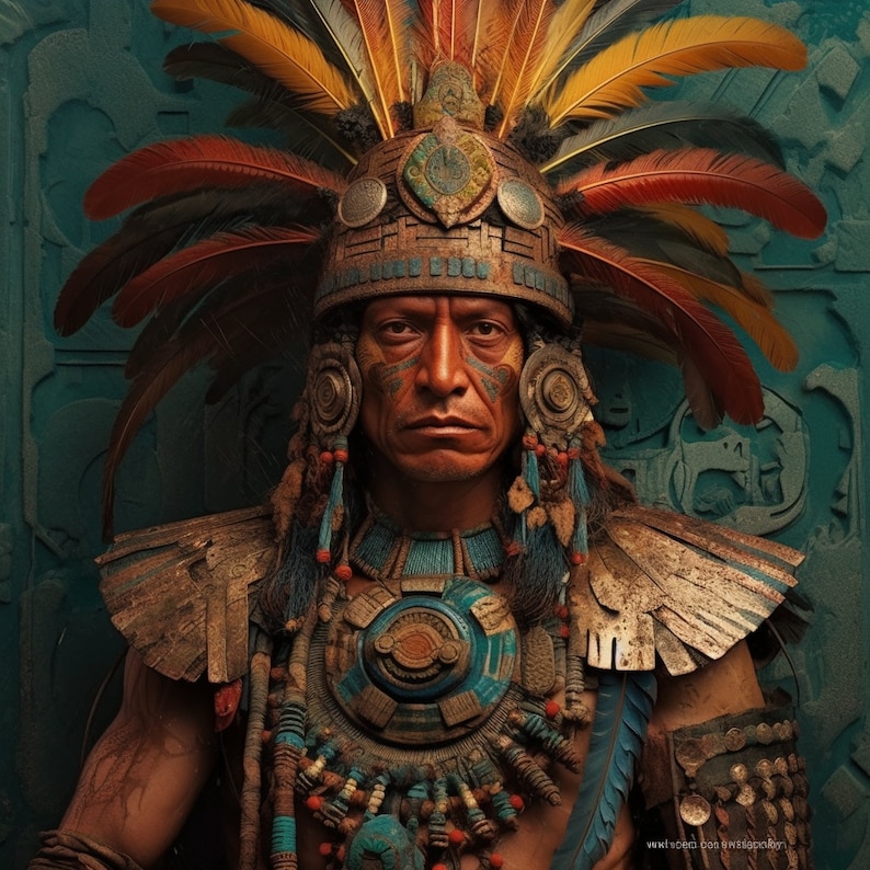 Aztec Warrior Portrait 3 - Etsy