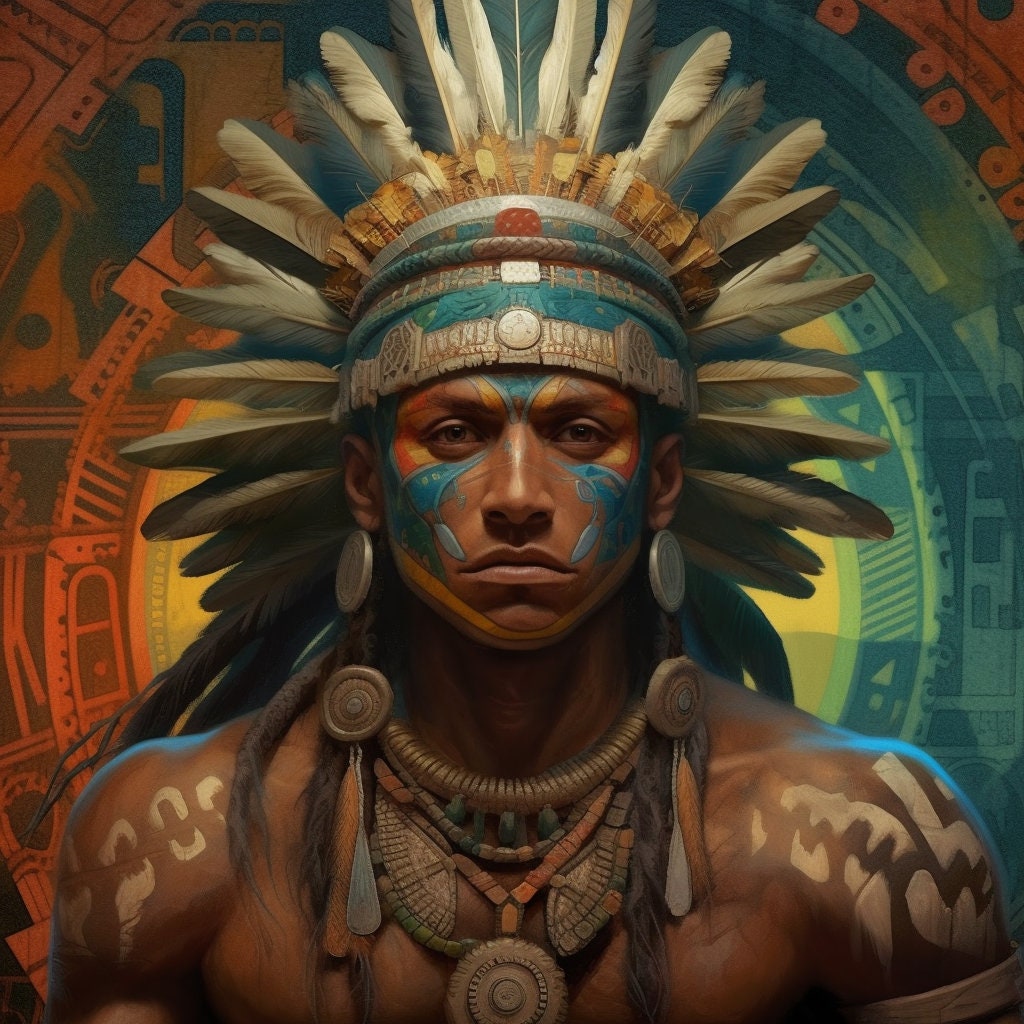 Aztec Warrior Paintings