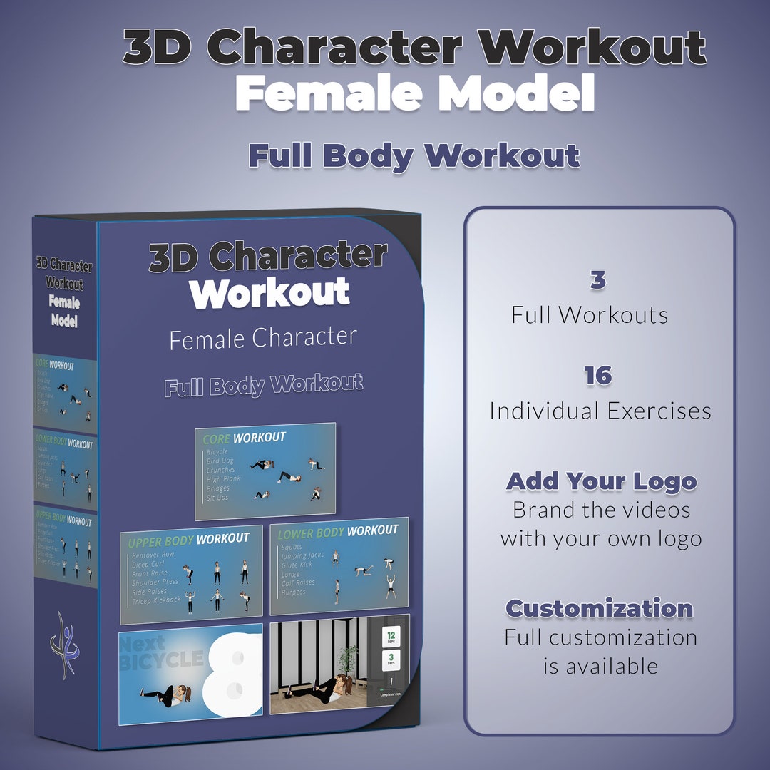3D Female Character - Full Body Workout - Etsy