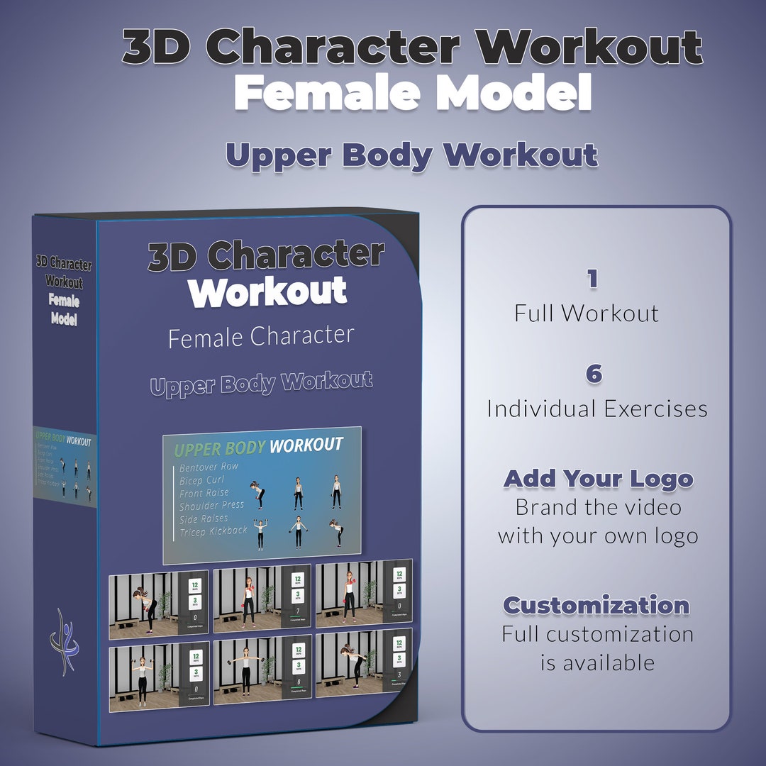 3D Female Character - Core Workout - Etsy