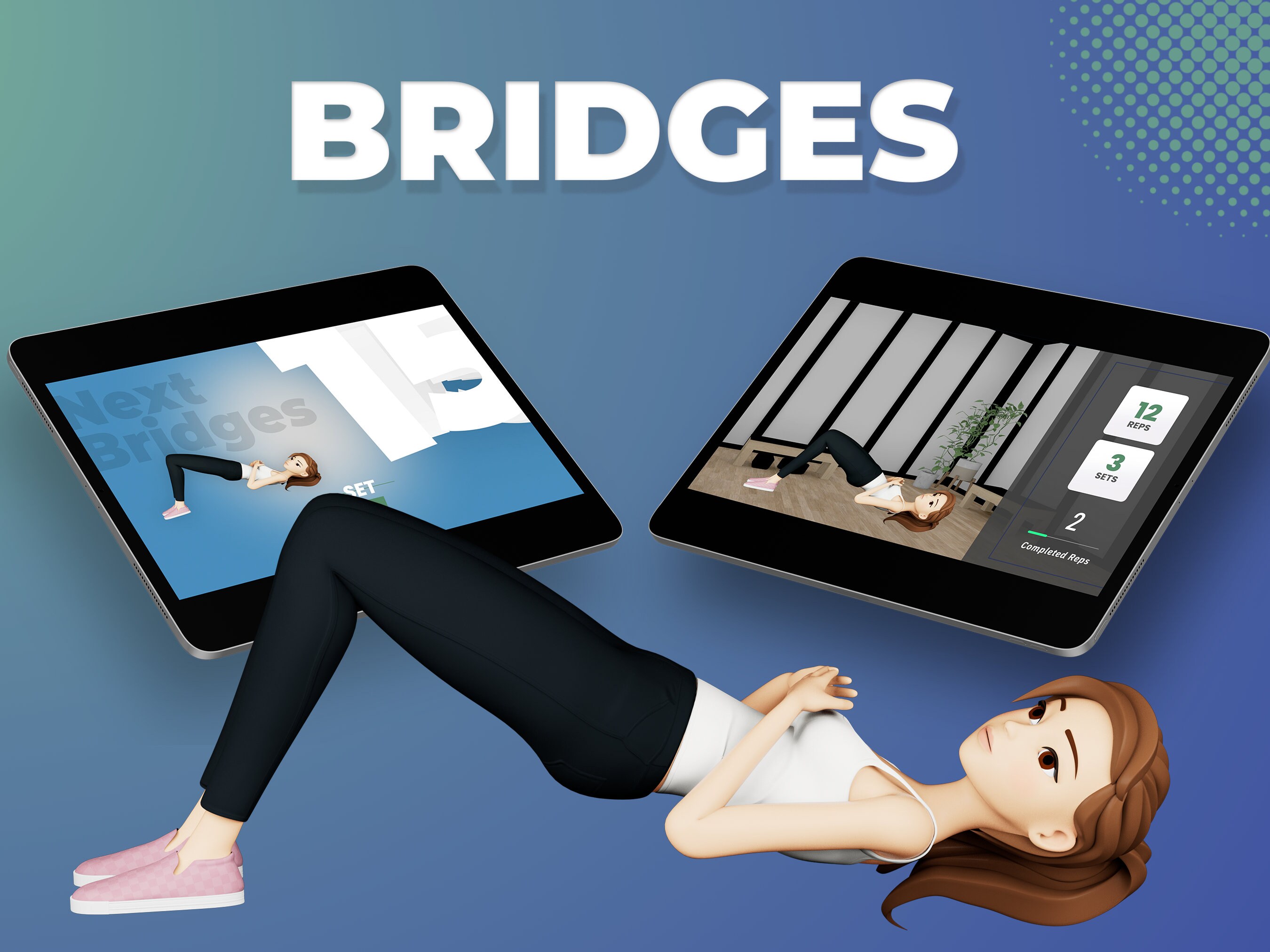 3D Female Character - Core Workout - Etsy