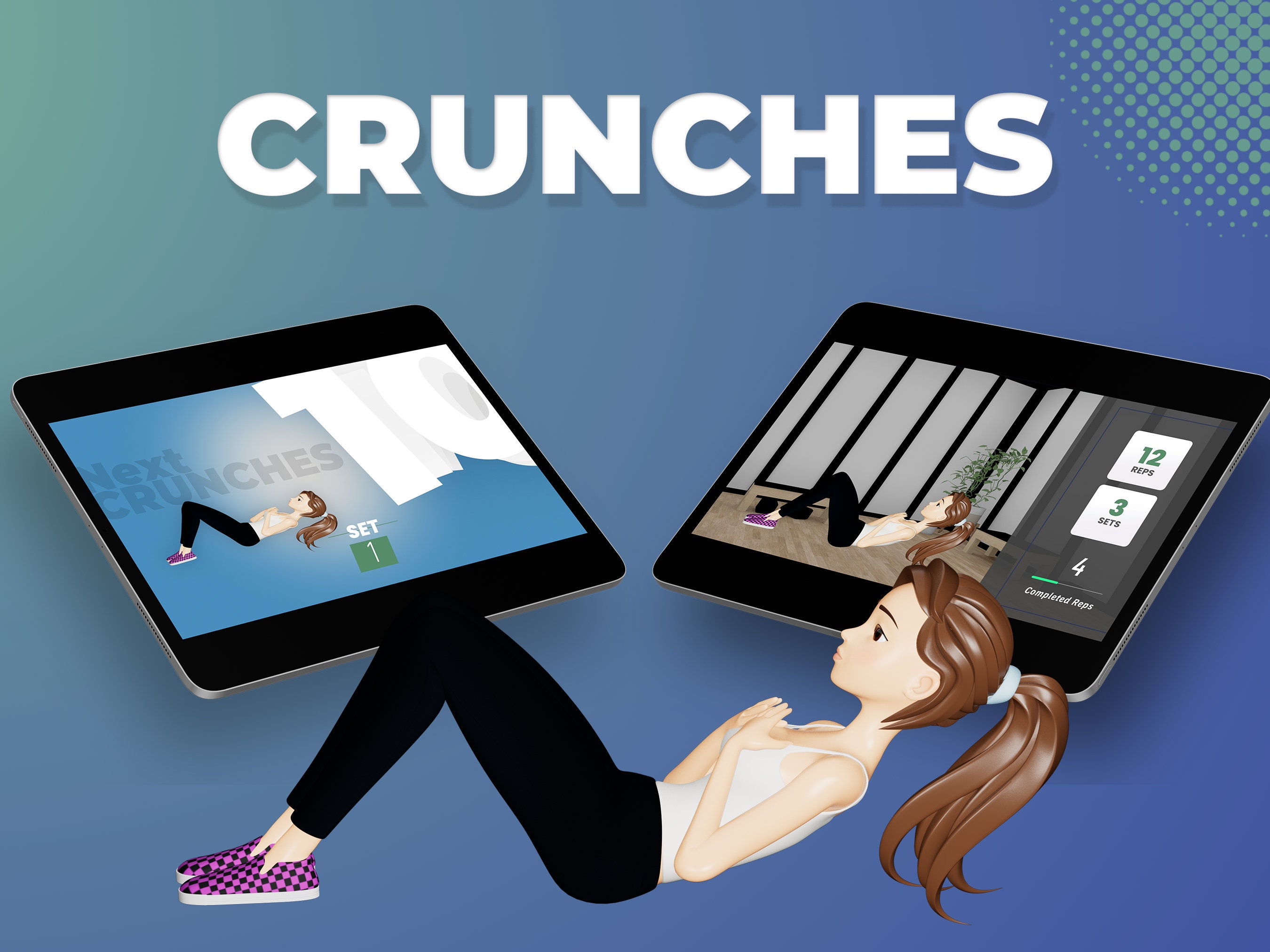 3D Female Character - Core Workout - Etsy